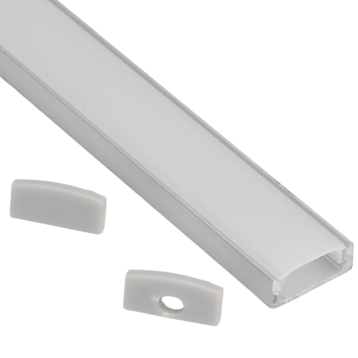Profil do Led PN-EC1 srebrny z kloszem mlecznym 100cm - zestaw ...